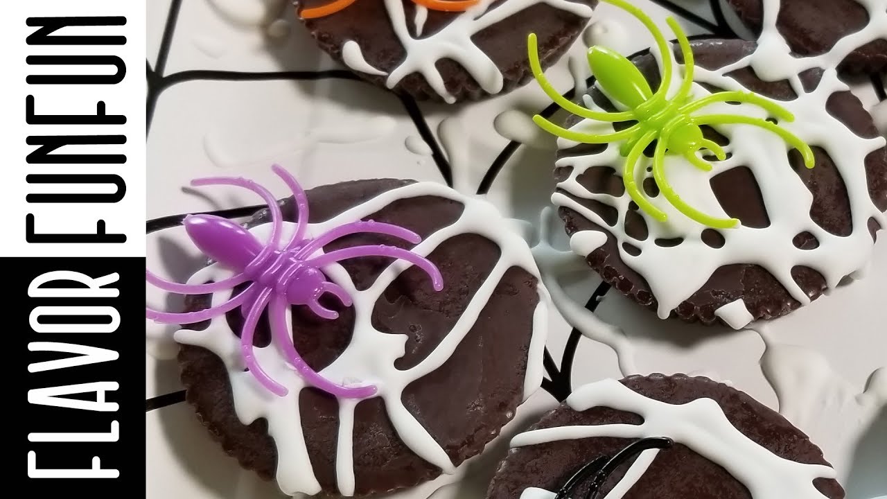 Halloween Spider Web Reese’s Peanut Butter Cups | Halloween Food Ideas ...