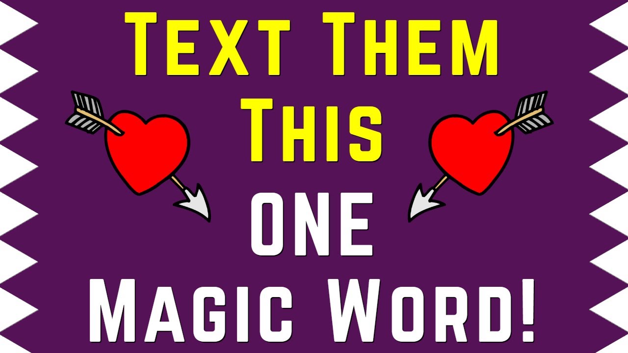 💖📲 TEXT This *One Magic Word* and WOW!! - Easy Love Spell - YouTube