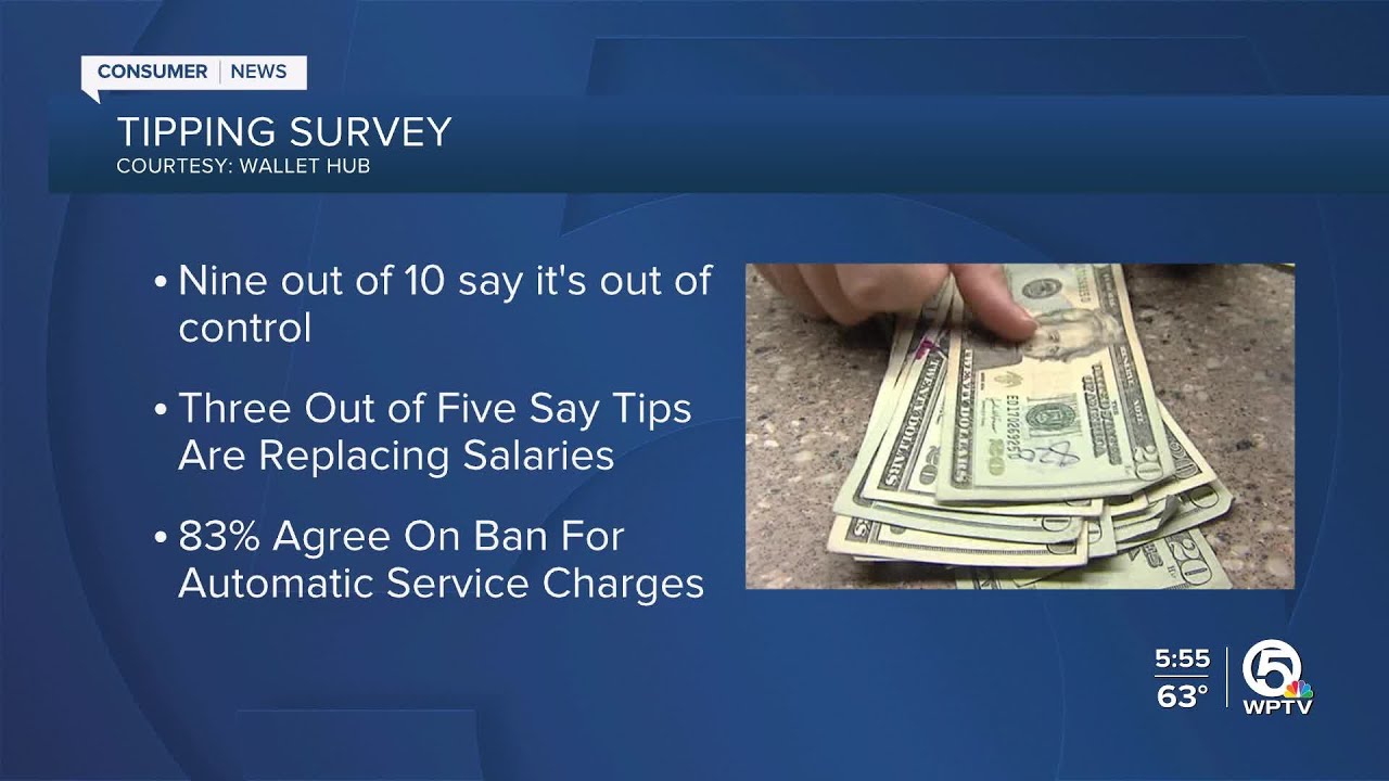 Tipping culture has gotten out of control, survey says - YouTube