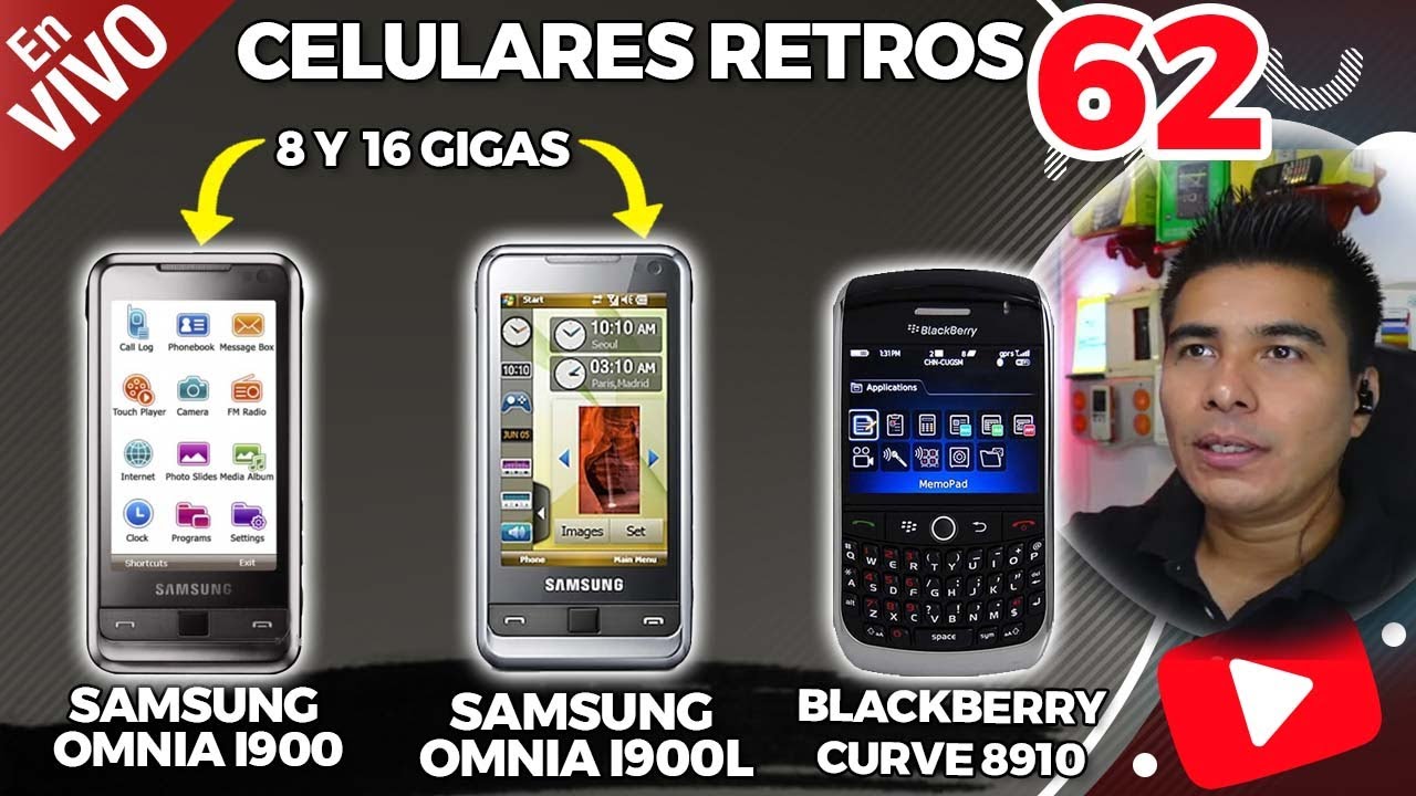 Samsung Omnia i900 / i900L 8/16 gigas😱 Blackberry Curve 8910😲 ...