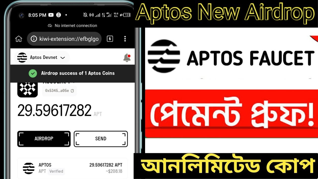 Aptops New Airdrop থেকে লাইভ $208 কুপ দিলাম / New Apt token devnet ...