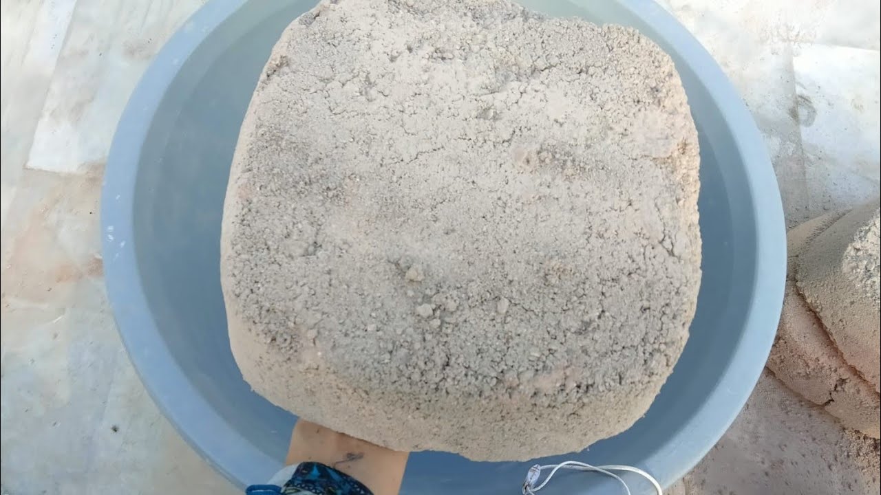 ASMR: Yellow Grainy Sand square shapes dry&Water Crumbling ️ - YouTube