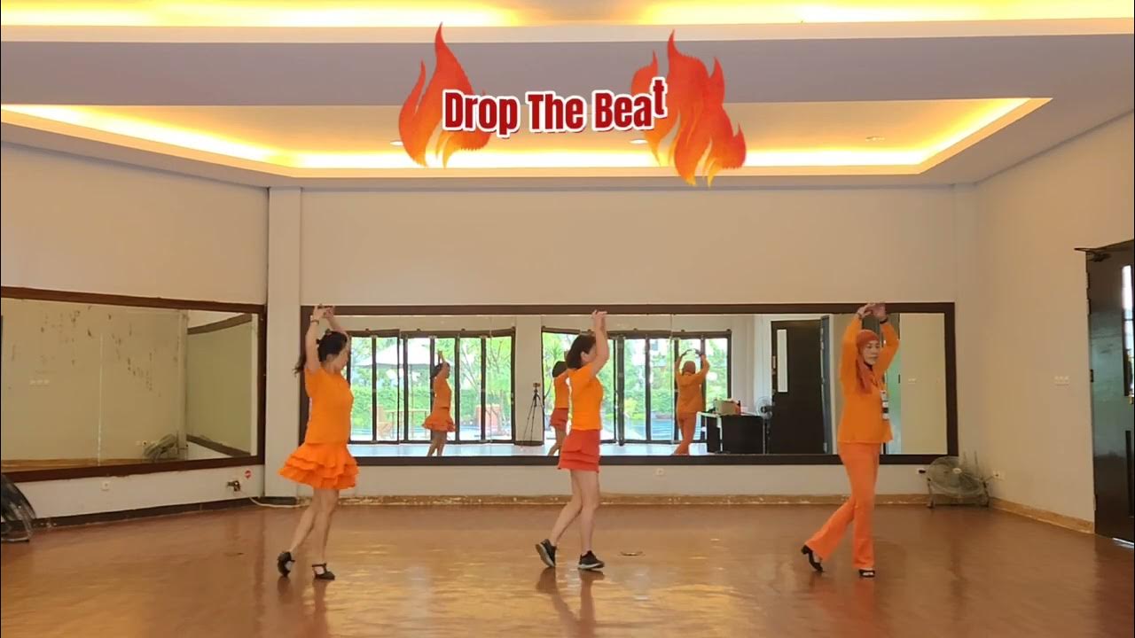 Drop the Beat - Line Dance, Choreo by Rob Fowler (ES), Demo by Albatross Thursday Class - YouTube