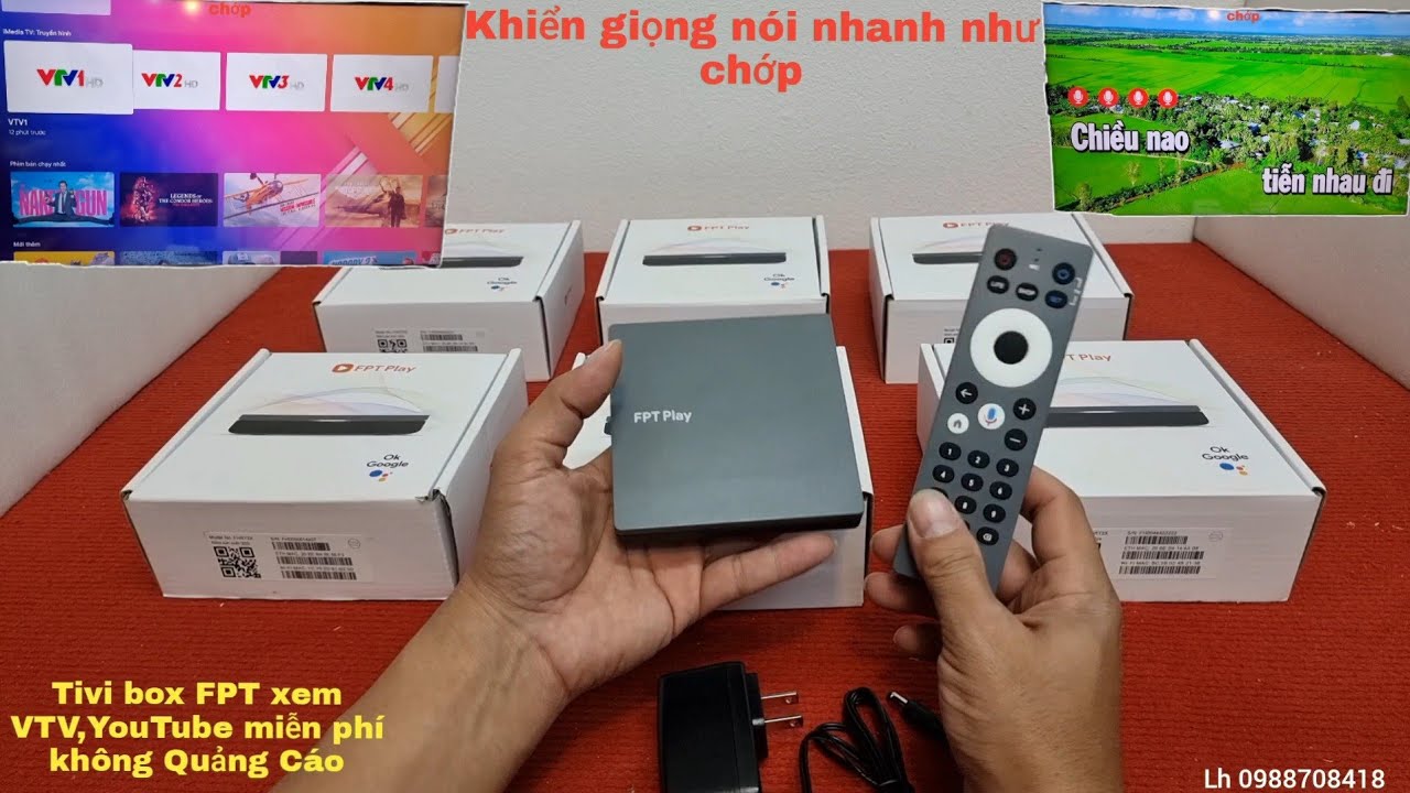 Tivi box FPT xem mượt ảnh đẹp, khiển giọng nói .bắt các loại mạng WiFi ...