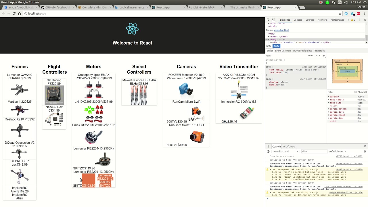 Part 3: React Redux tutorial - Flexbox and component rendering - YouTube