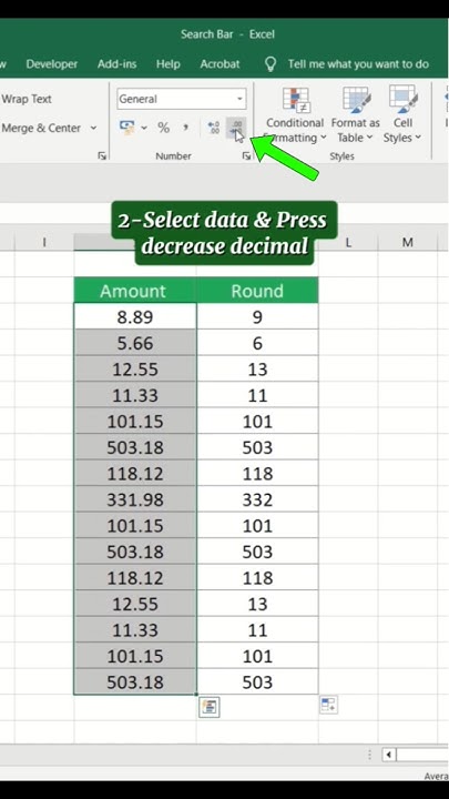 Easy way to round off numbers in excel | #microsoftoffice #excel# #shorts - YouTube