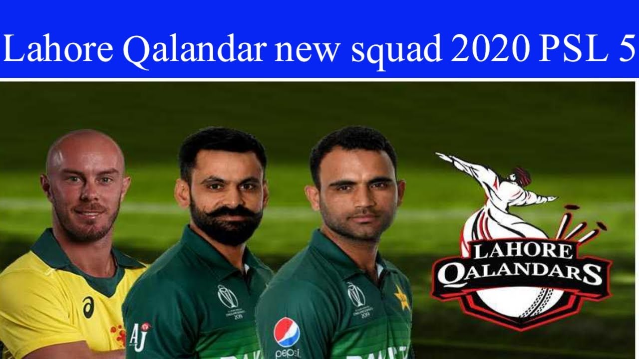 Lahore Qalandar new squad psl 5 in Pakistan 2020Safder Sports - YouTube