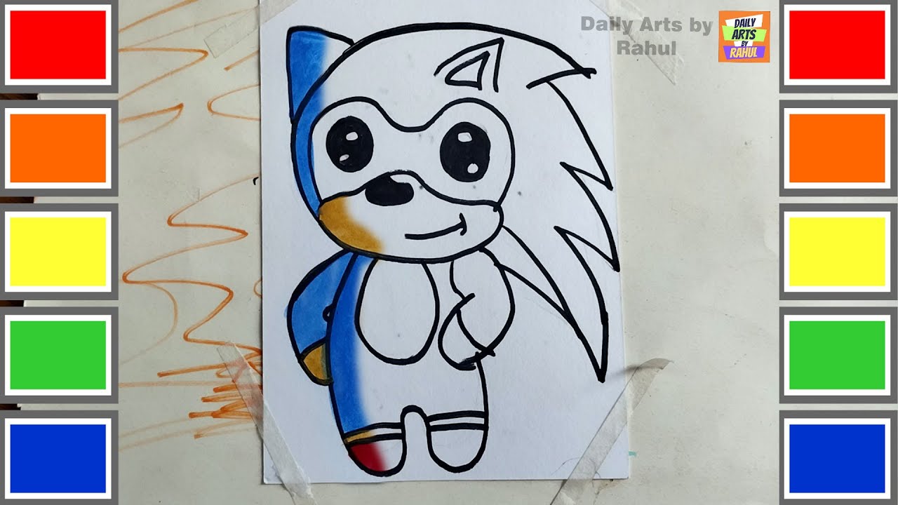 Baby Sonic Drawing, Painting and Coloring Book for Kids and Toddlers ...