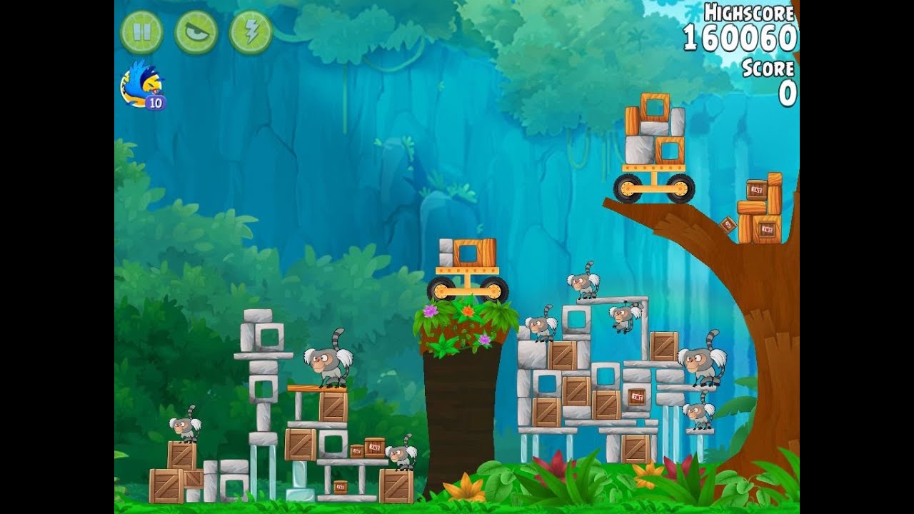 Angry Birds Rio Level 11 Timber Tumble Walkthrough 3 Star - YouTube