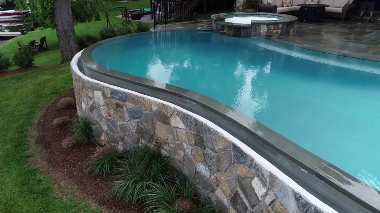 Swim Fish Pool Rimless pool - YouTube