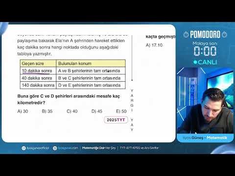 39) POMODORO-Hız Problemleri 3 - İlyas Güneş 2026