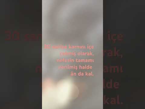 30 nefes alıp vermeden sonra 30 saniye nefesin tamamı verilmiş olarak, karın içe çekmiş olarak dur.