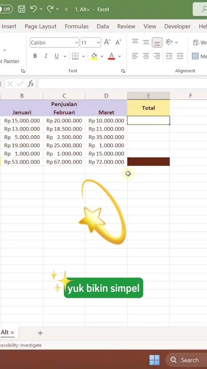 Cara Autosum dengan mudah #excel #exceltips #exceltrick #exceltutorial #belajarexcelpemula - YouTube