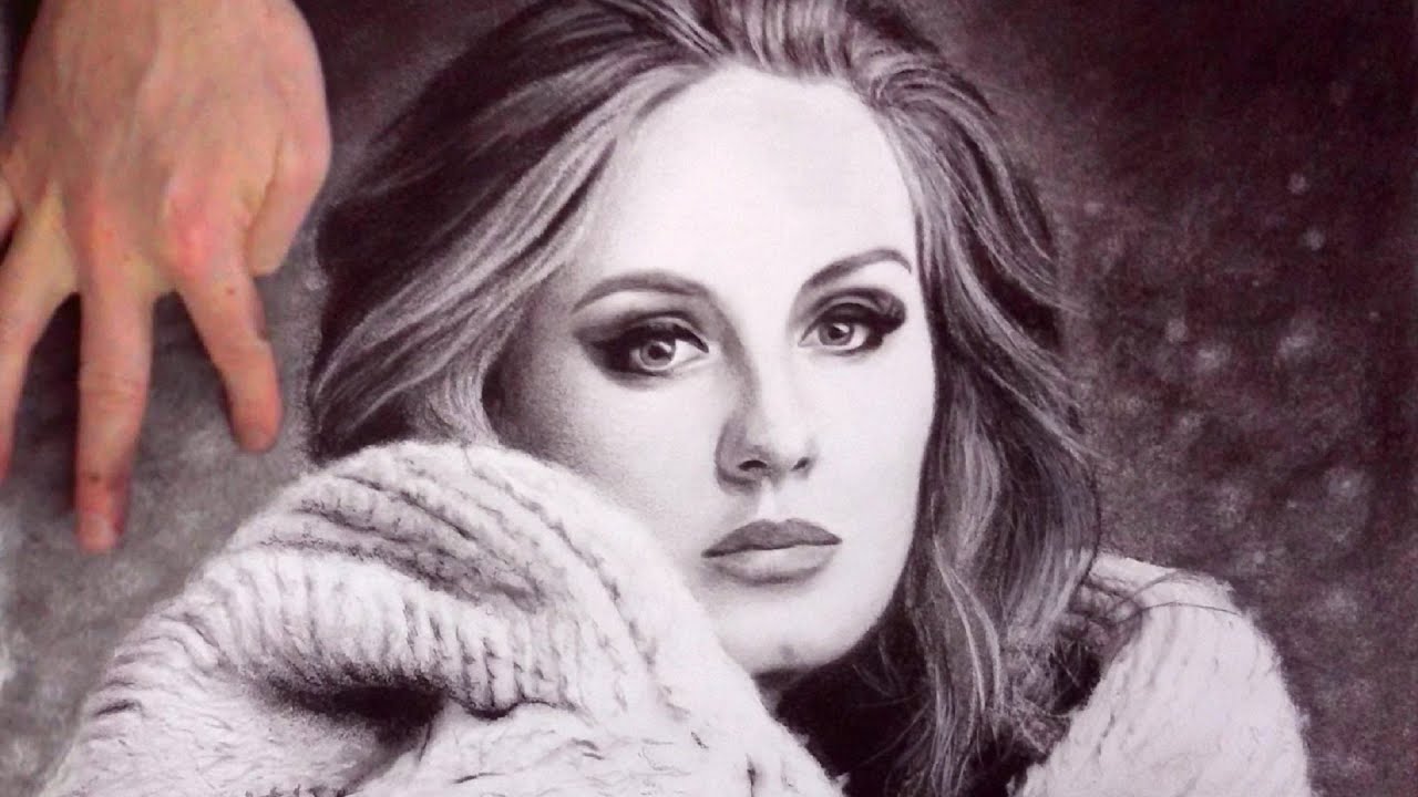 Adele Hello - Drawing upside down | Disegnando sottosopra - YouTube