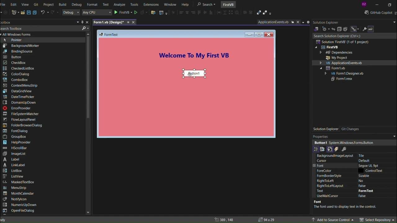 Lab Task 10DDT23F1149 Visual Basic Programming - YouTube