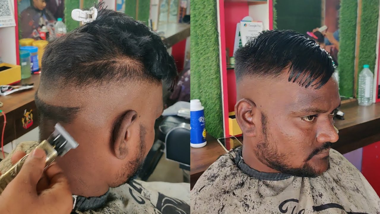 Men Simple Haircut Training | कैंची के साथ एक बरोबर हेयरकट ऐसे करे ...