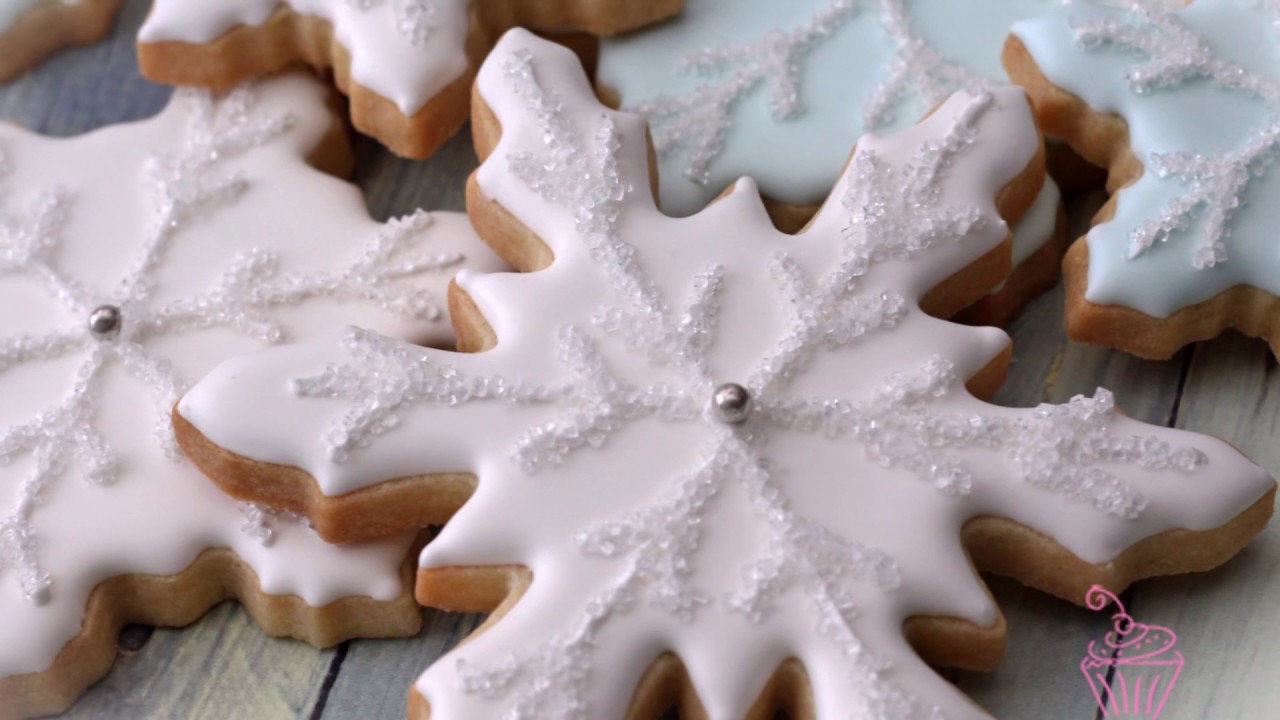 Snowflake Cookies by Emma's Sweets - YouTube