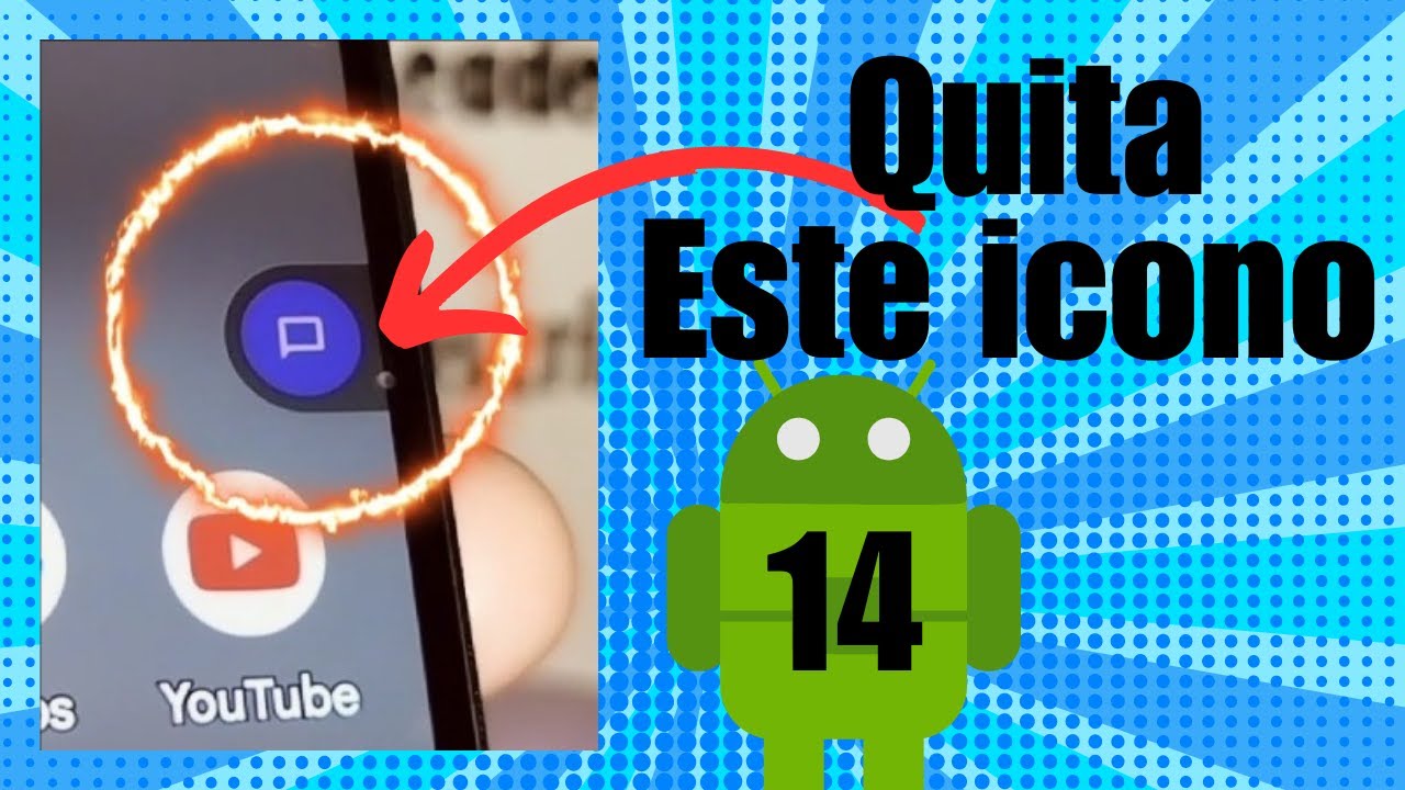 que es un icono morado en la pantalla de teléfono con Android 14 ...