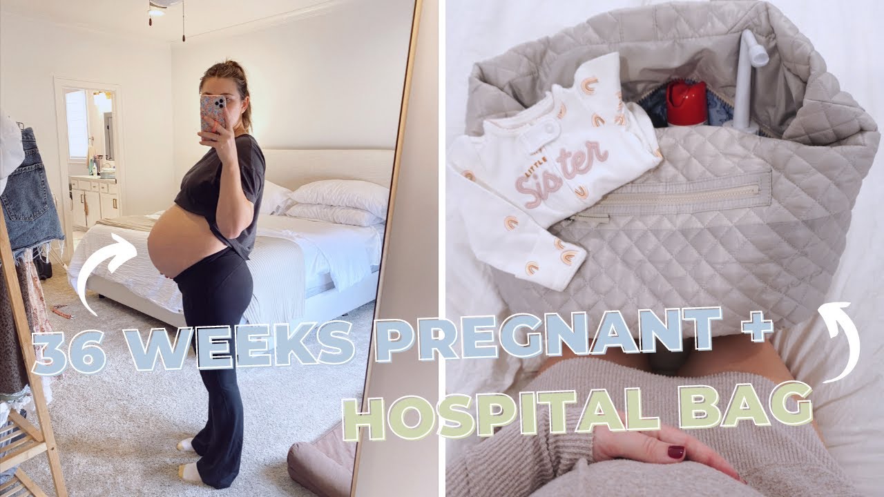 getting our hospital bags ready + 36 weeks pregnant - YouTube