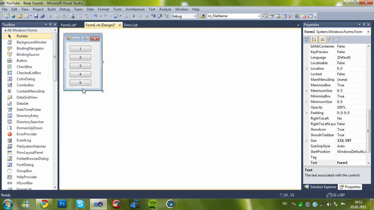 Visual Basic 2008/2010 - Beep Sounds - YouTube