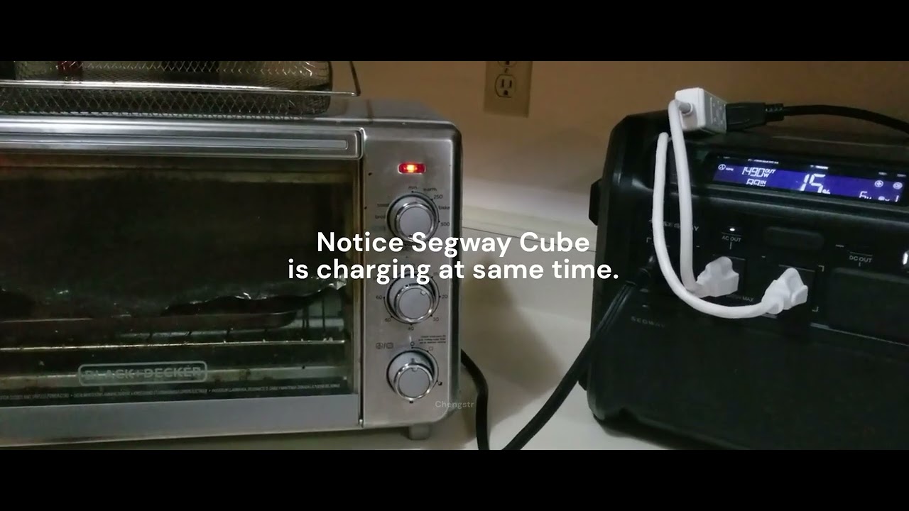Using toaster oven with Portable Power Segway Cube. #segway #cube # ...