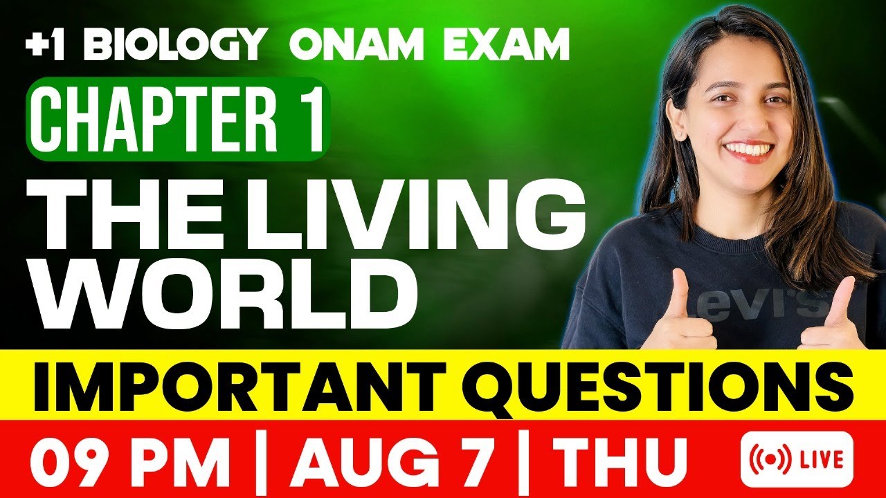 Plus One Biology Onam Exam | The Living World | Important Questions ...