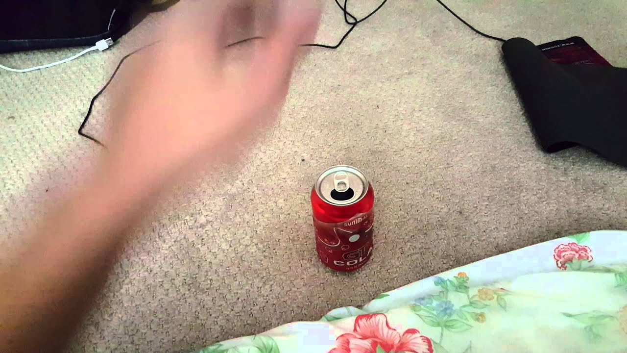 Smashing can with hand - YouTube