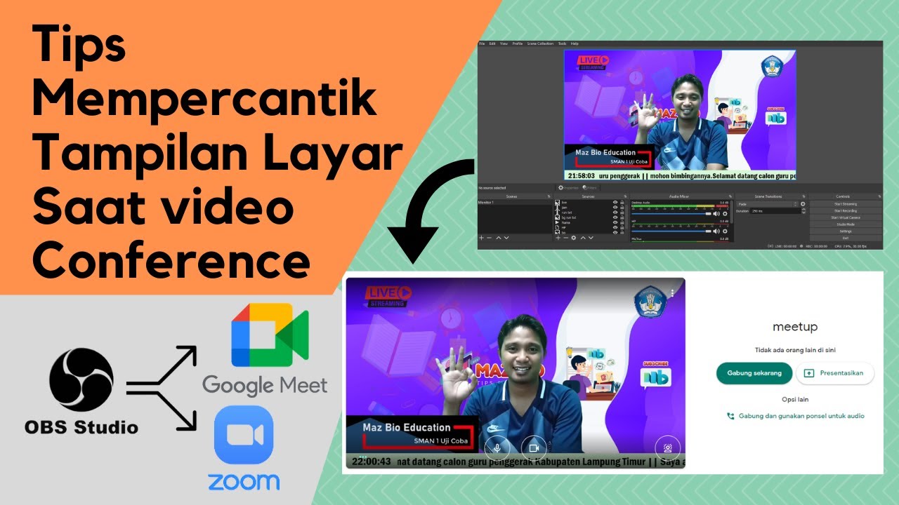 CARA MEMPERCANTIK TAMPILAN LAYAR SAAT VIDEO CONFERENCE - YouTube