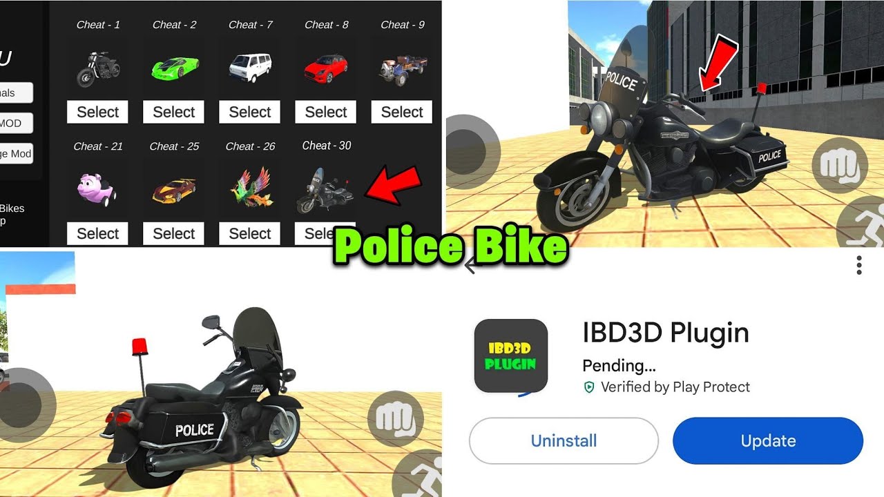 Police Bike Cheat Code In Indian Bike Driving 3d | Indian Bike Driving ...