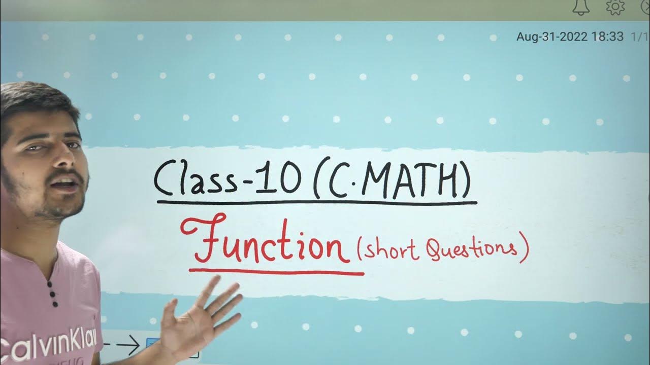 Functions || Lecture 1 || SEE OPT. Math - YouTube