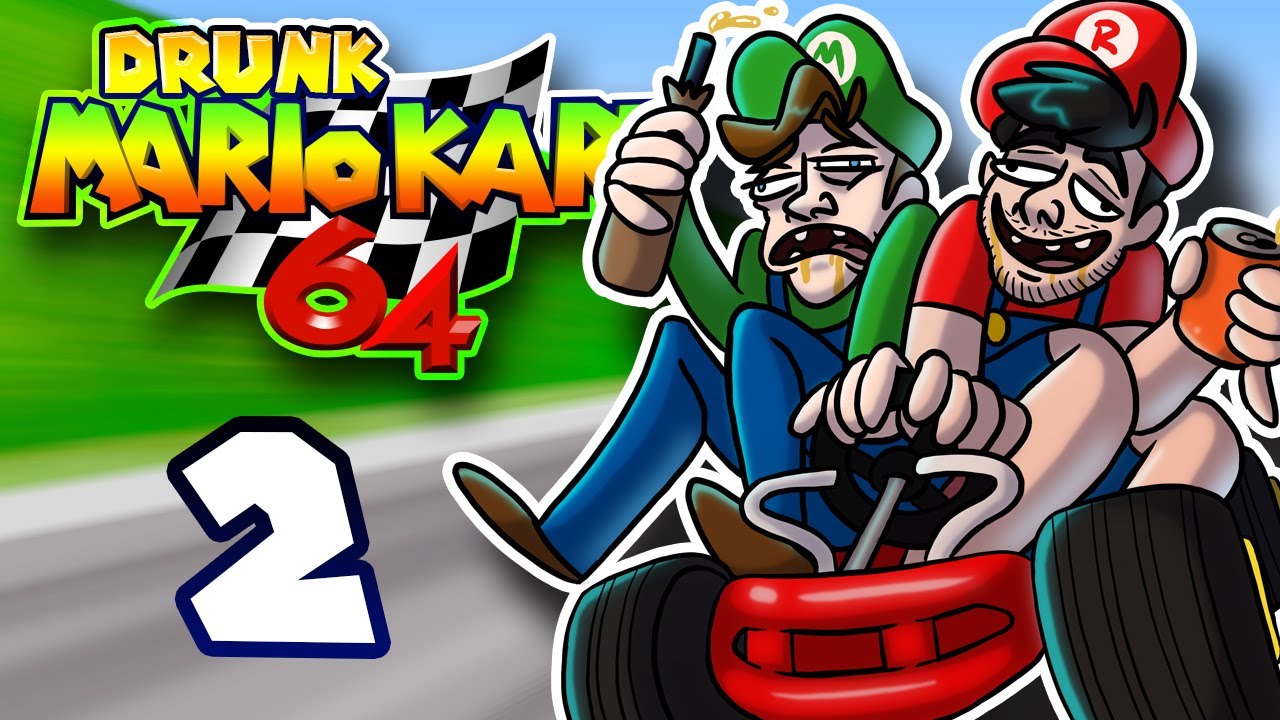 DRUNK SuperMega Plays MARIO KART 64 - EP 2: Flower Cup - YouTube