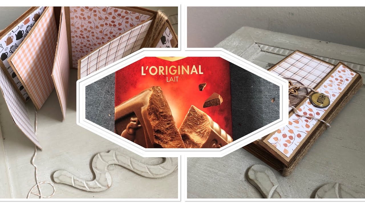 TUTO/RECYCLE mini ALBUM avec emballage de chocolat facile - YouTube