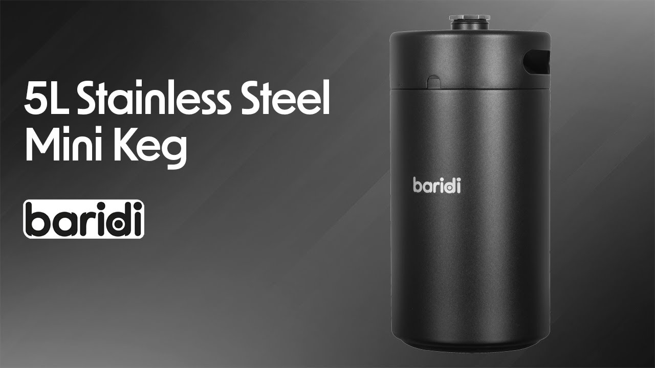 5L Stainless Steel Mini Keg - By Baridi - YouTube