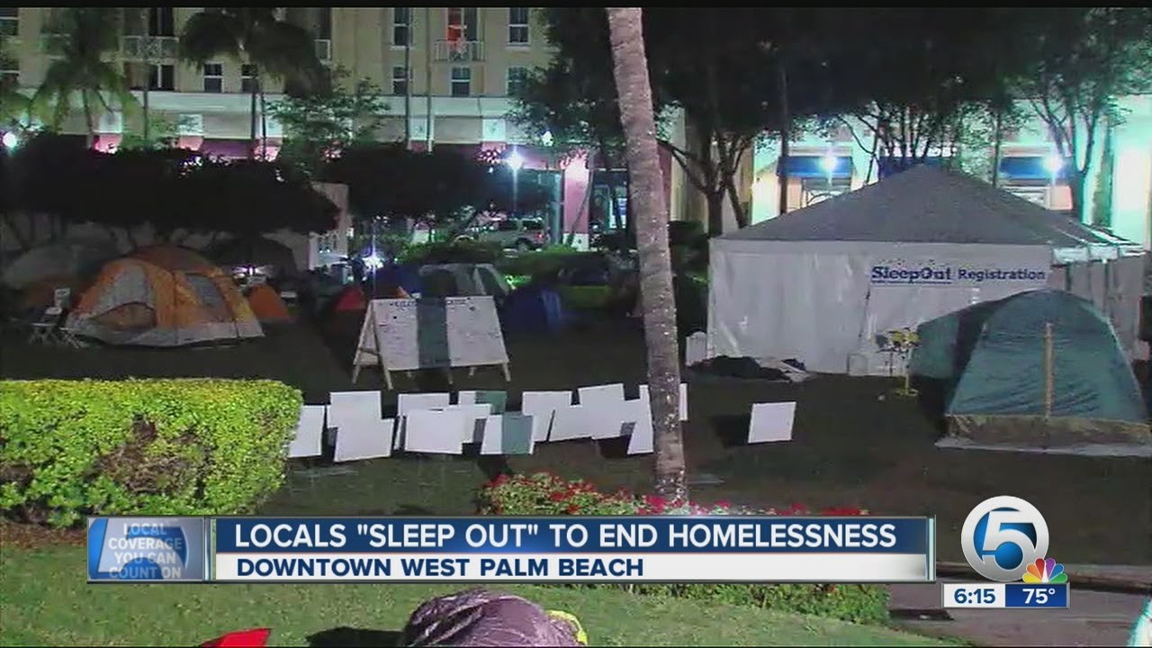 The Lord's Place Sleepout 2013 at Meyer Amphitheater Park in West Palm ...