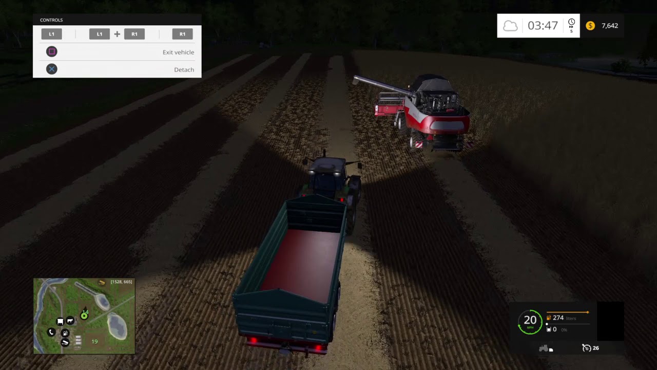 Farming Simulator 15 - Day 3 Harvesting wheat on Field 14 [Sosnovka Map ...