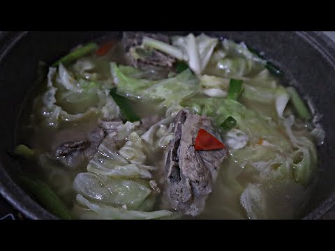 HOW TO COOK PORK NECK BONES SOUP WITH CABBAGE(My Own Version)