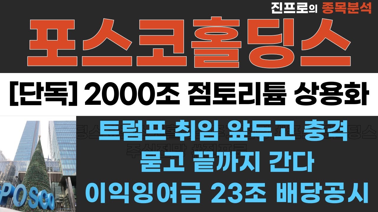 포스코홀딩스 세계최고의 기업이 될겁니다장기투자하세요 100배 수익납니다 포스코홀딩스 주가전망 양극재 에코프로