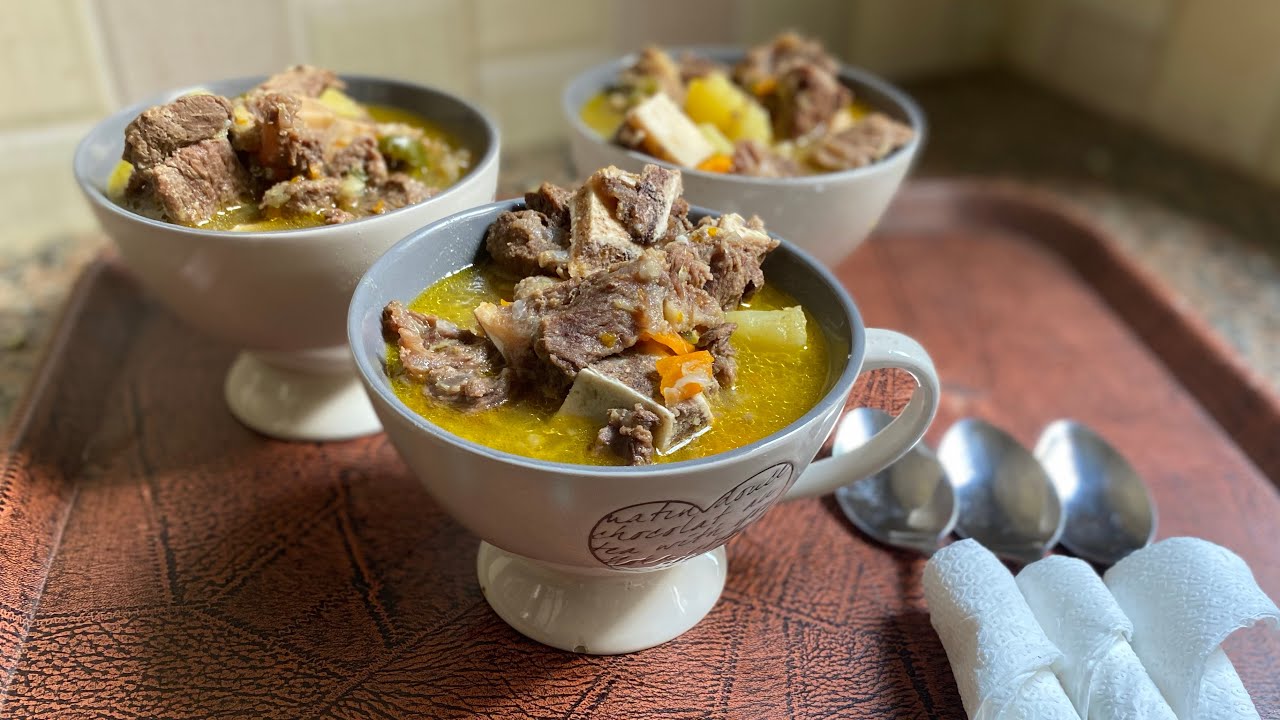 Jinsi ya kupika supu ya ngo’mbe (Beef soup ) - YouTube