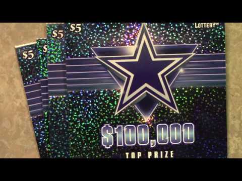 Texas Lottery Scratch Off Card / BIG WINNER / MUST SEE / Dallas Cowboys ...