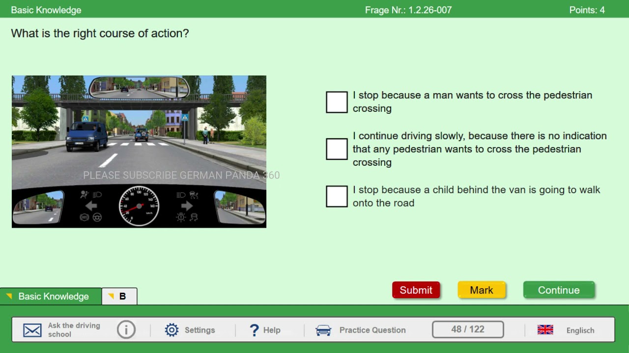 48 Video Question German Driving License Class B Theory Exam Practical ...