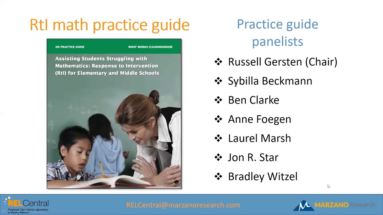 Webinar: Assisting Struggling Students with Mathematics (REL Central ...
