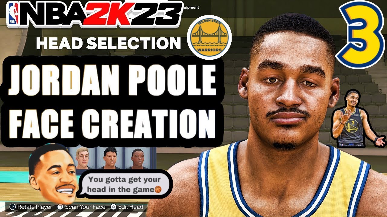 JORDAN POOLE FACE CREATION IN NBA 2K23 - *NEW* COMP FACE SCAN + 🔥 ...