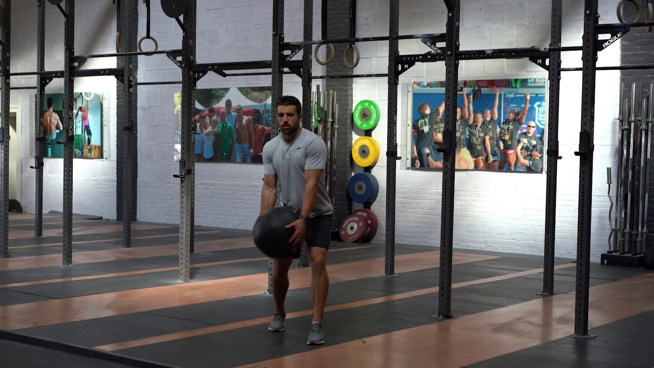 Split Stance Lateral Med Ball Slams | CrossFit Invictus - YouTube