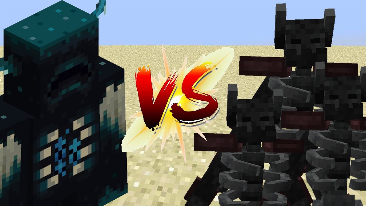 Warden Vs Mutant Wither Skeleton ARMY in Minecraft Mob Battle - YouTube
