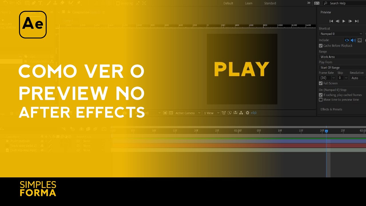 Como ver o preview no After Effects / AE em 2 minutos - Tutorial 198 ...