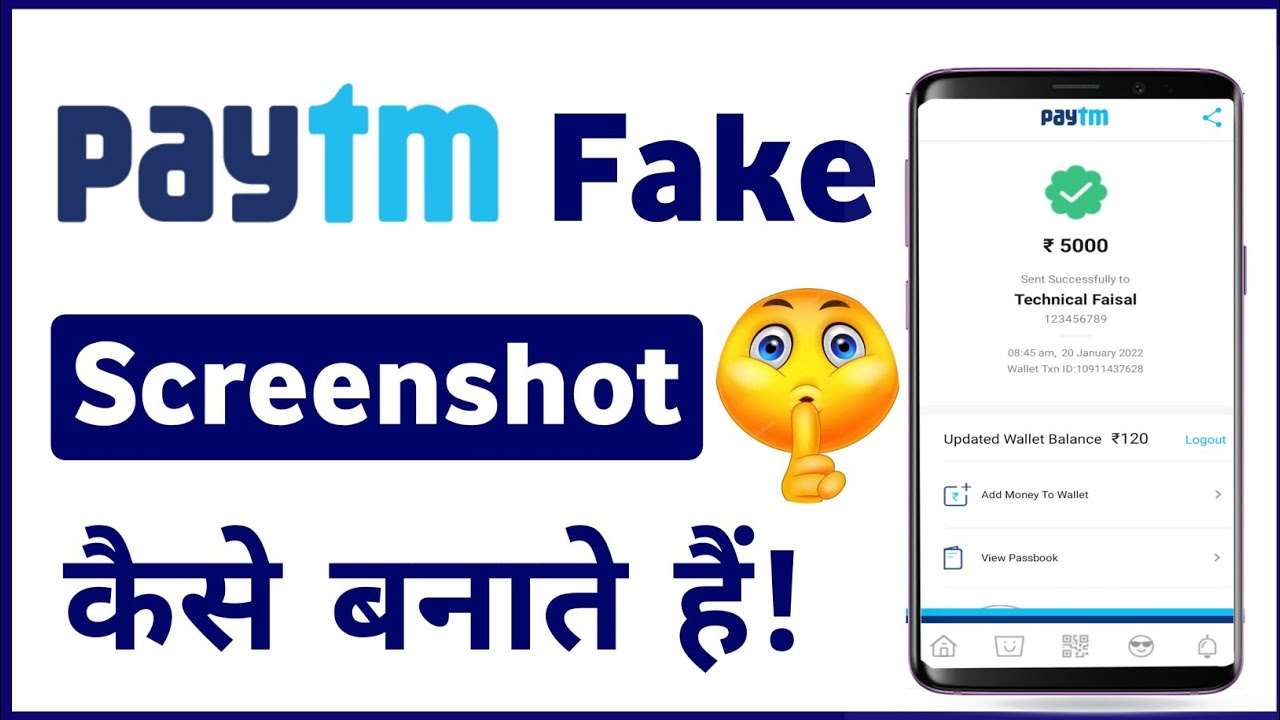 Paytm Fake Screenshot Kaise Banate hai || How to make paytm fake ...