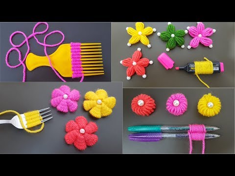 4 Hand Embroidery Amazing Trick# Easy Flower Embroidery Trick with Scale# Sewing Hack