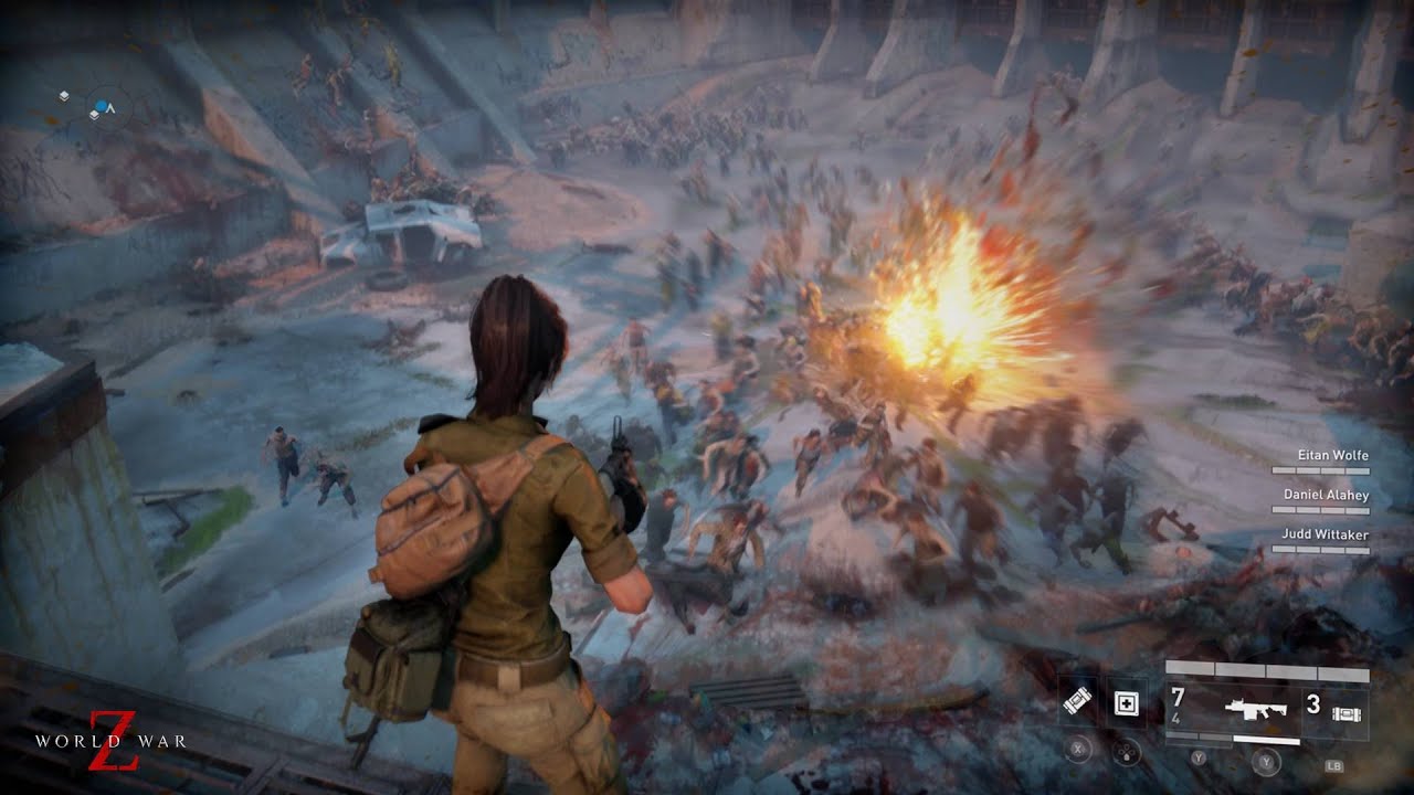 ÉNORME VAGUE DE ZOMBIE World War Z - YouTube