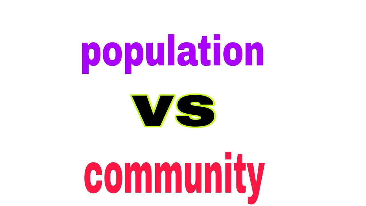 Difference Between population and community urdu/hindi - YouTube