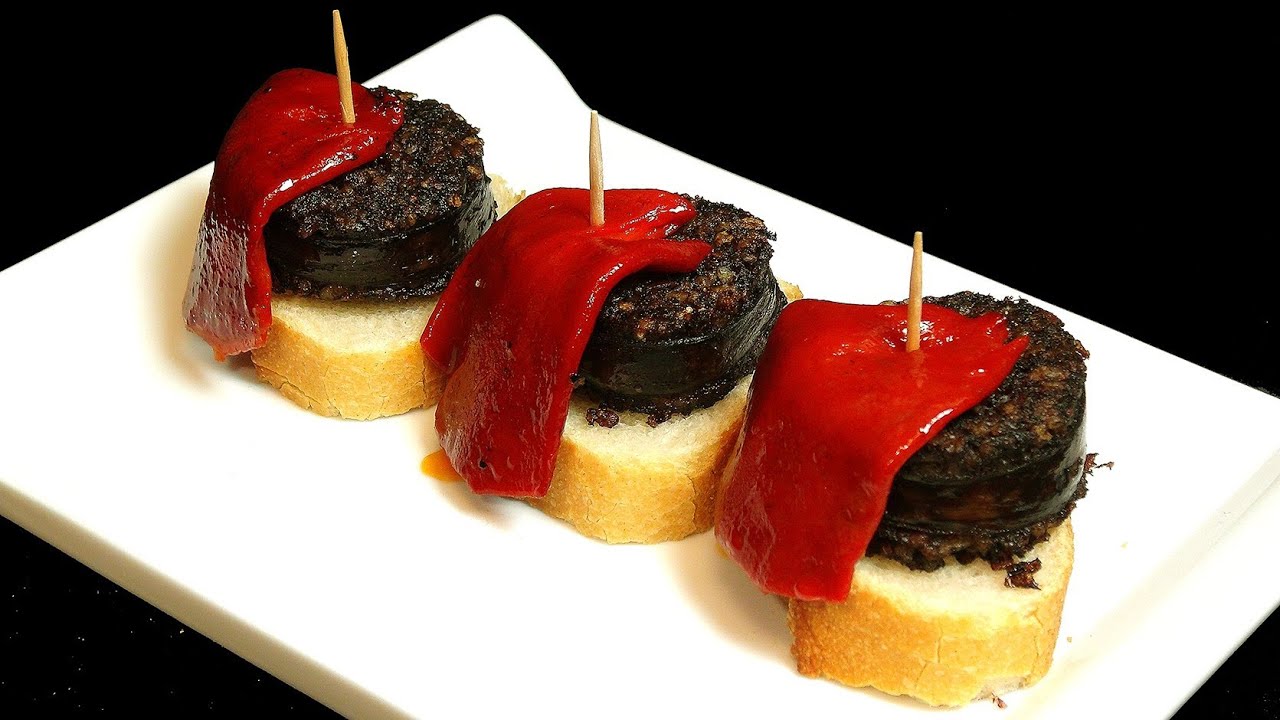 Pintxo de morcilla de arroz - YouTube